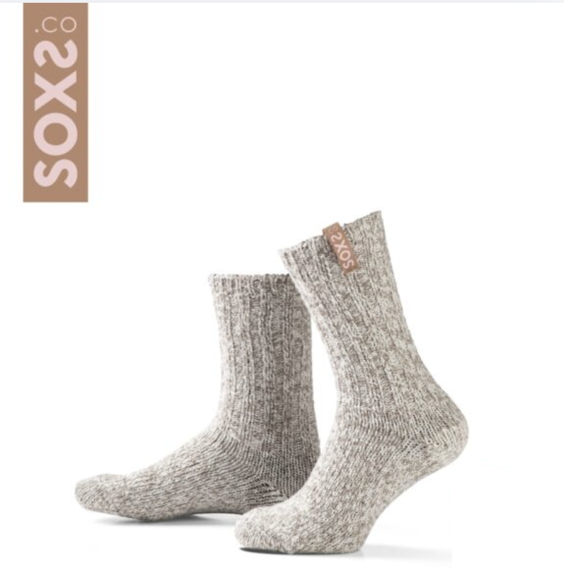 Originals - Beige Wol - Label Cameo Brown - SOXS.co NL