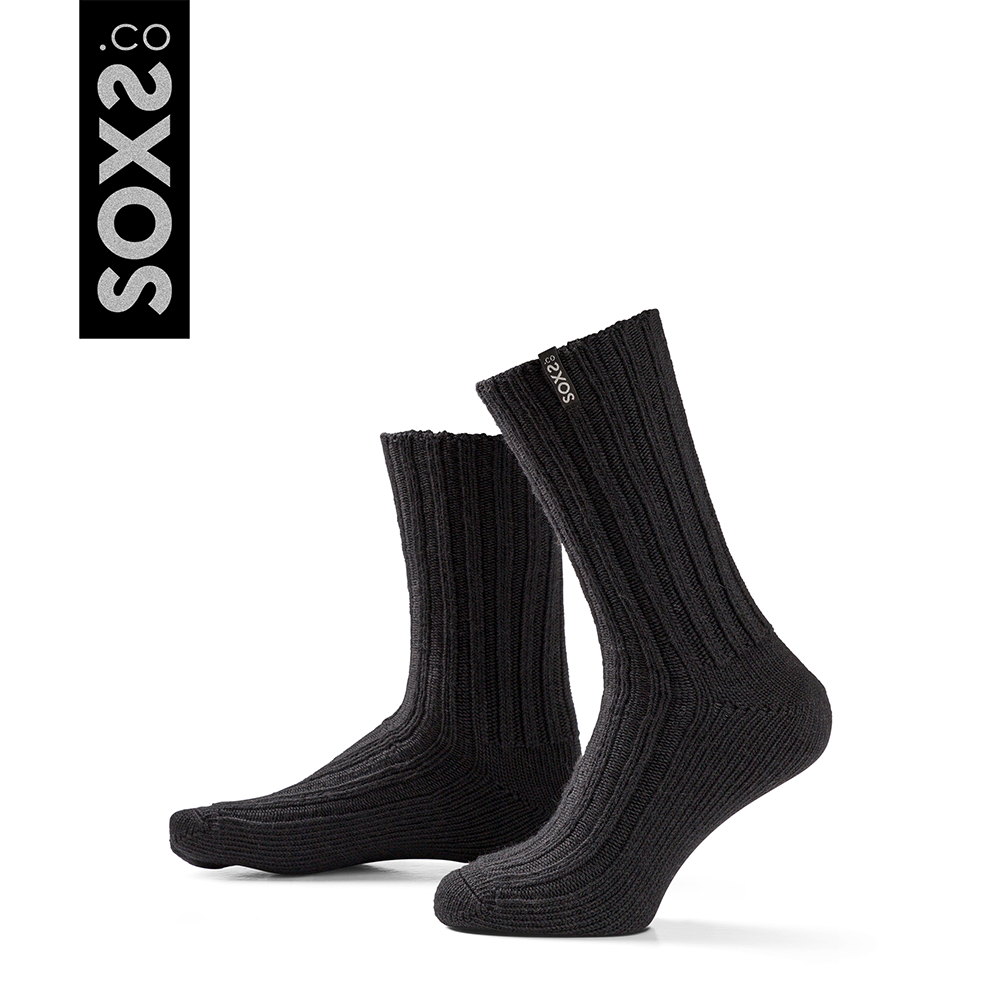 SOXS schwarze wolle Socken streetwear thunder storm | SOXS.co DE