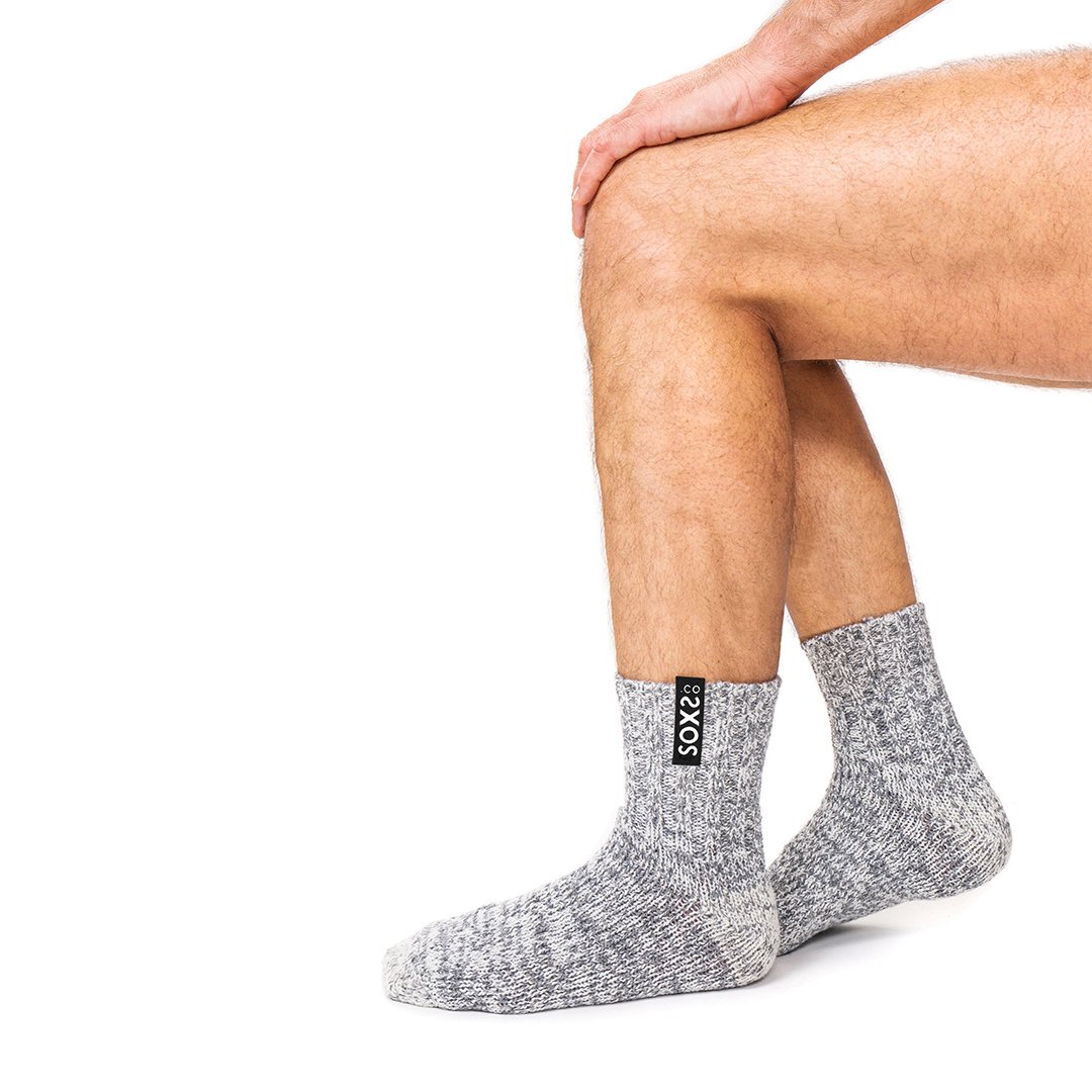 Warm, Elastic Men Wool Socks from SOXS.CO. Itch free wool socks men