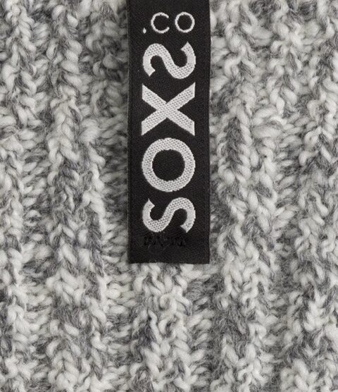 SOXS duo Grey Wool socks with Bubblegum & Jet Black | SOXS.co EN